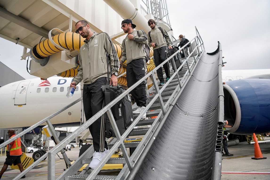 La Juventus è arrivata ad Atlanta
