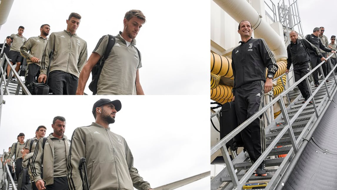 La Juventus è arrivata ad Atlanta
