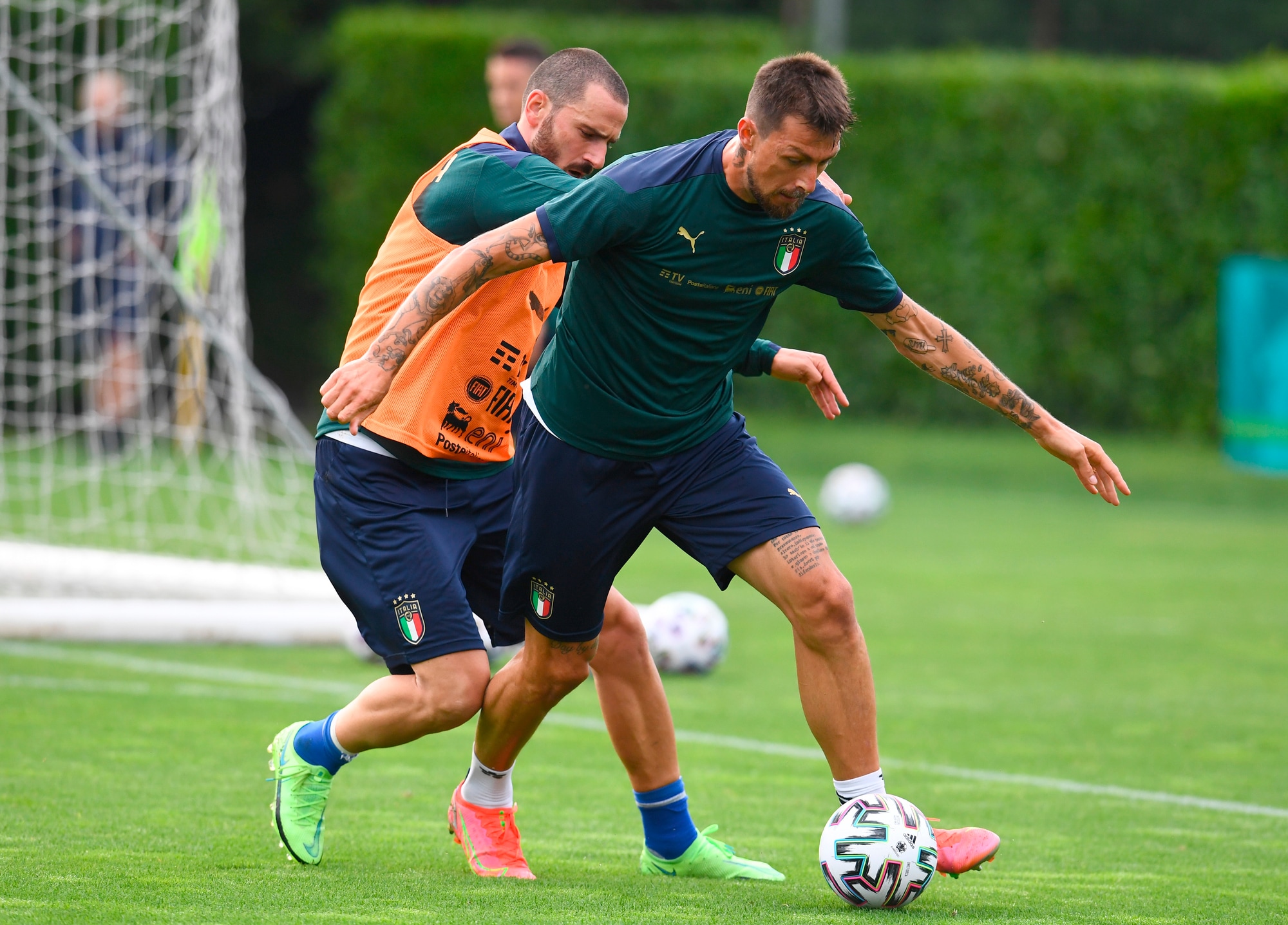 Chiellini-Bonucci, sfida in azzurro sotto gli occhi di Belotti