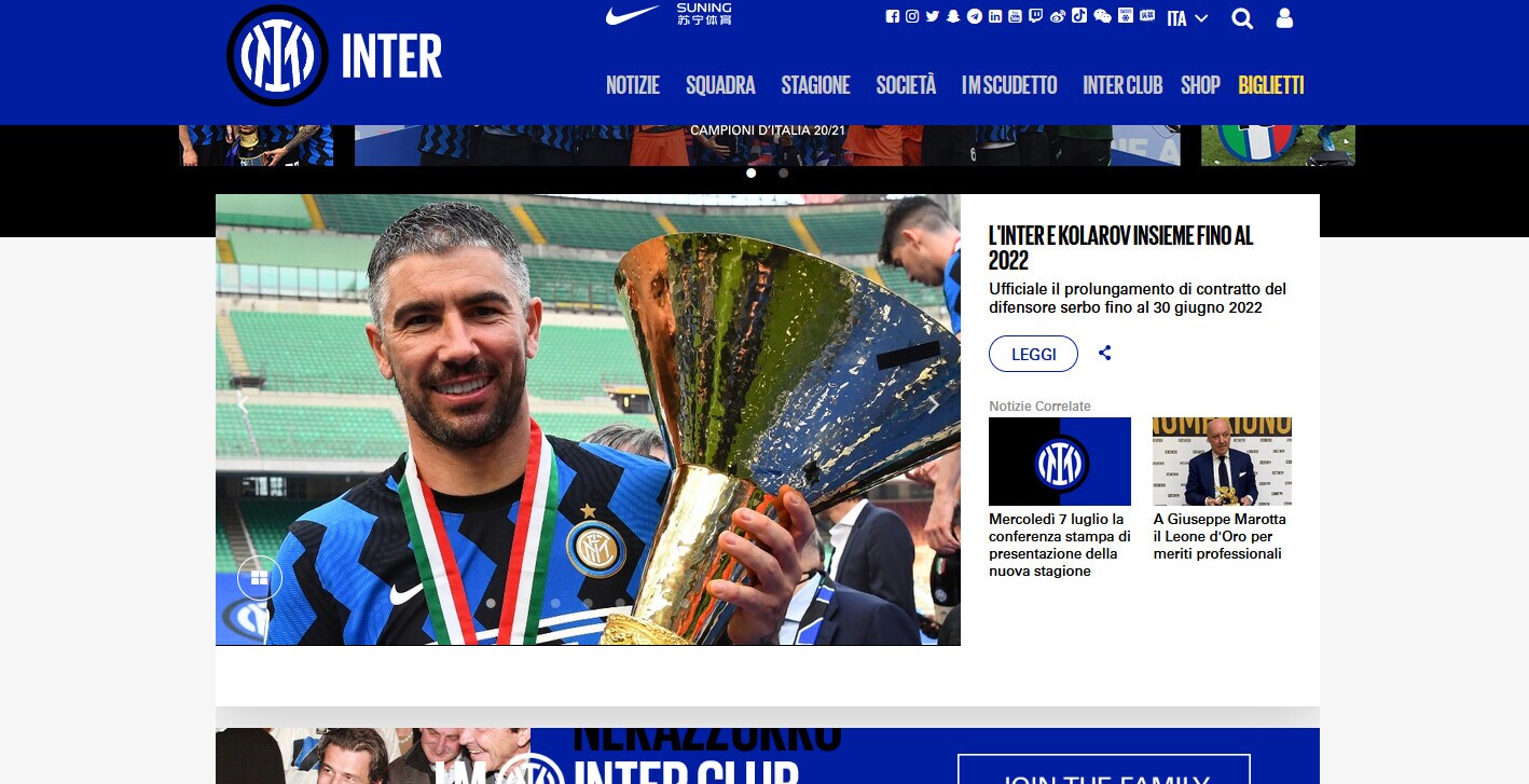 Inter, Kolarov rinnova fino al 2022