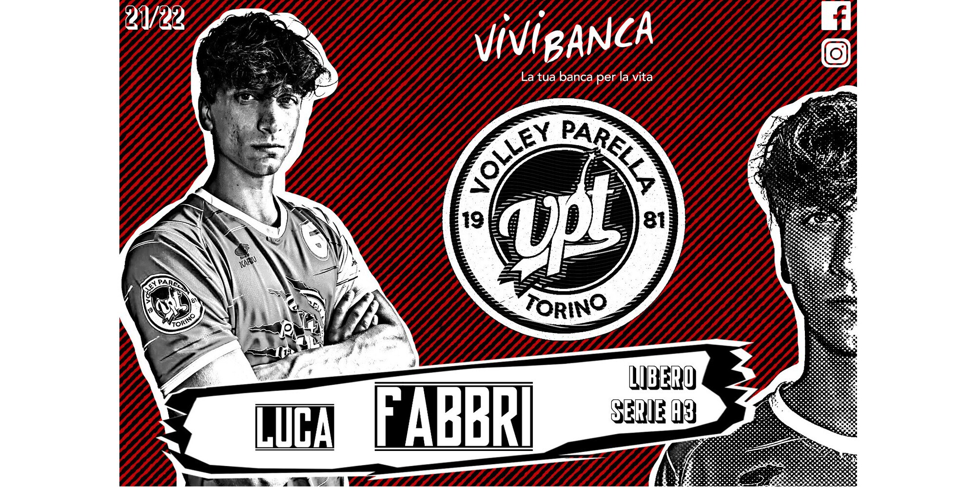 Vivibanca Torino promuove il libero Luca Fabbri