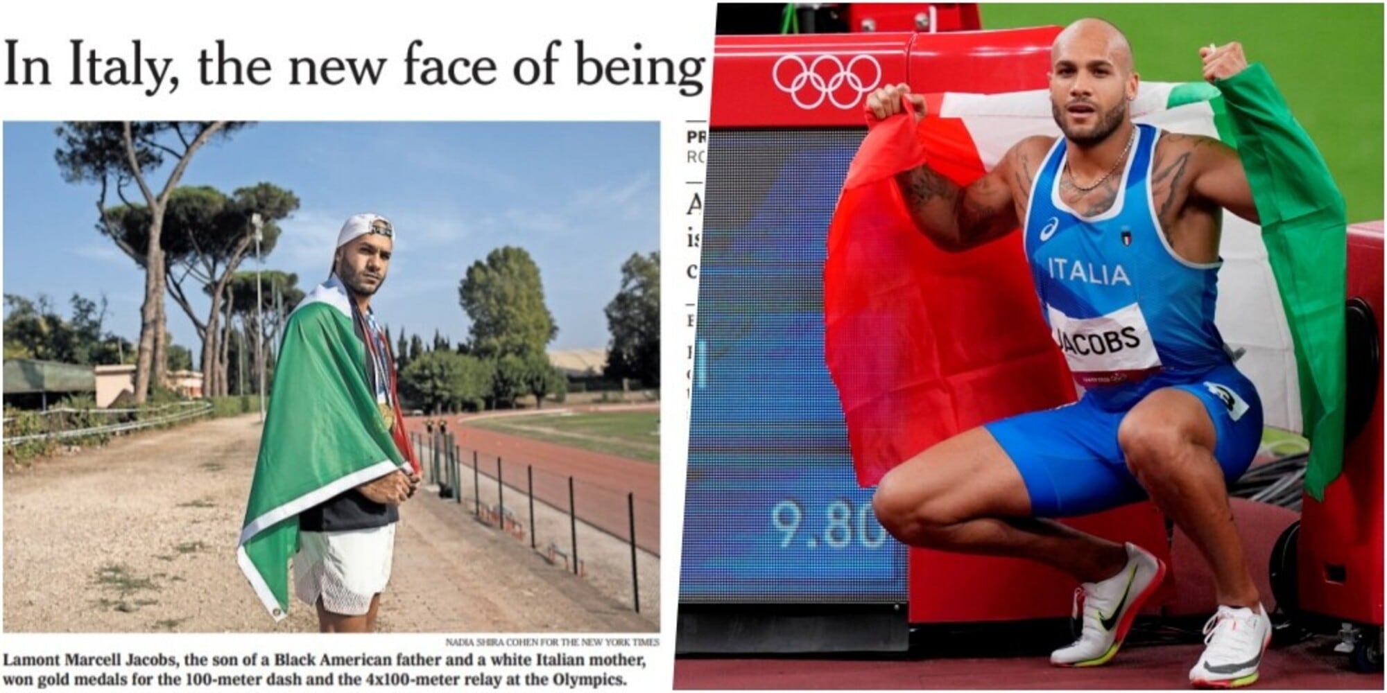Jacobs in prima pagina sul New York Times: "Campione birazziale"
