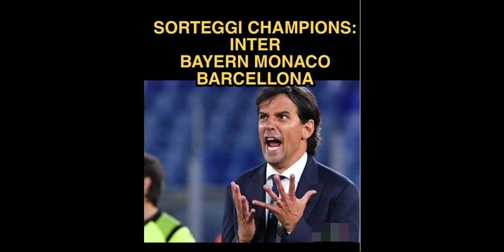 Champions, la Juve pesca il Psg, l'Inter Bayern e Barcellona: meme e ...