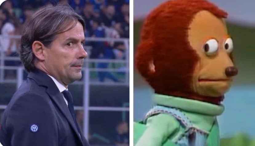 Inter-Barcellona, Inzaghi diventa un meme virale sui social