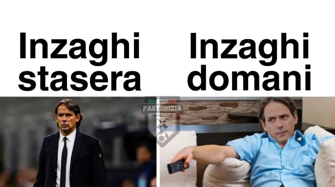 Inter-Barcellona, Inzaghi diventa un meme virale sui social