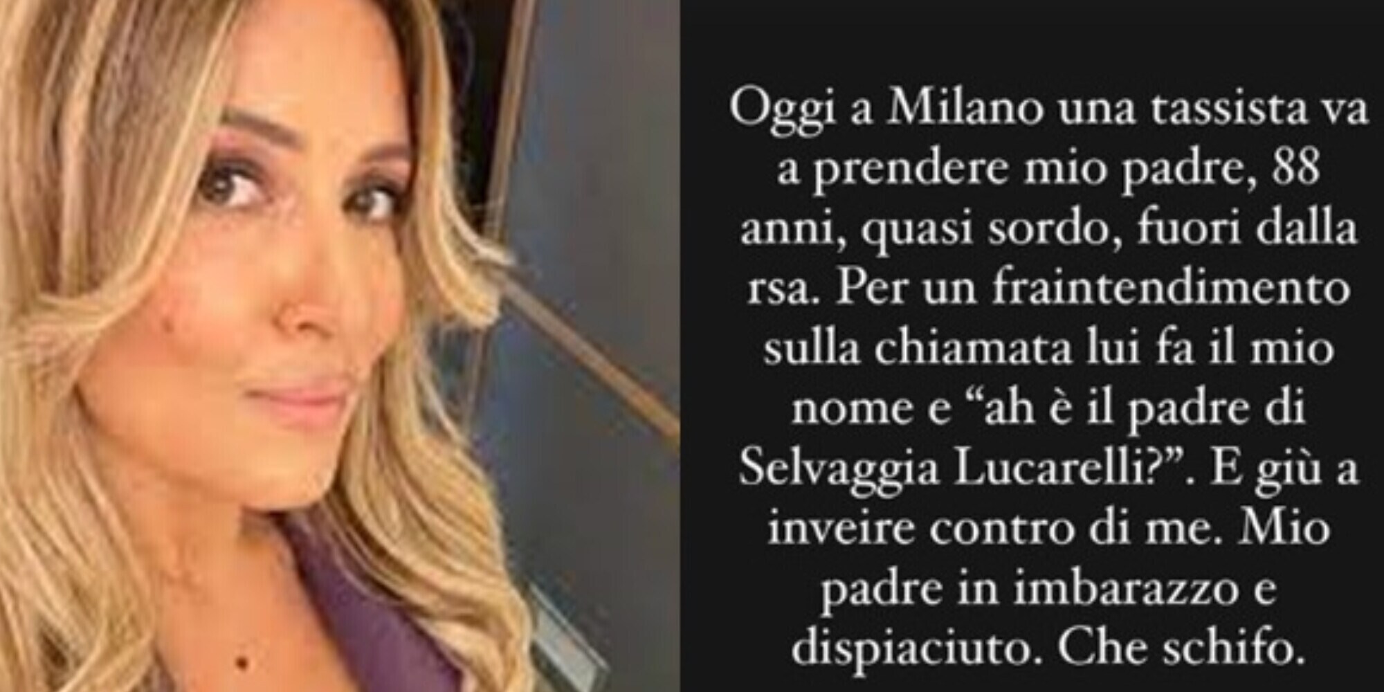 Paura per Selvaggia Lucarelli: tassista aggredisce il padre di 88 anni