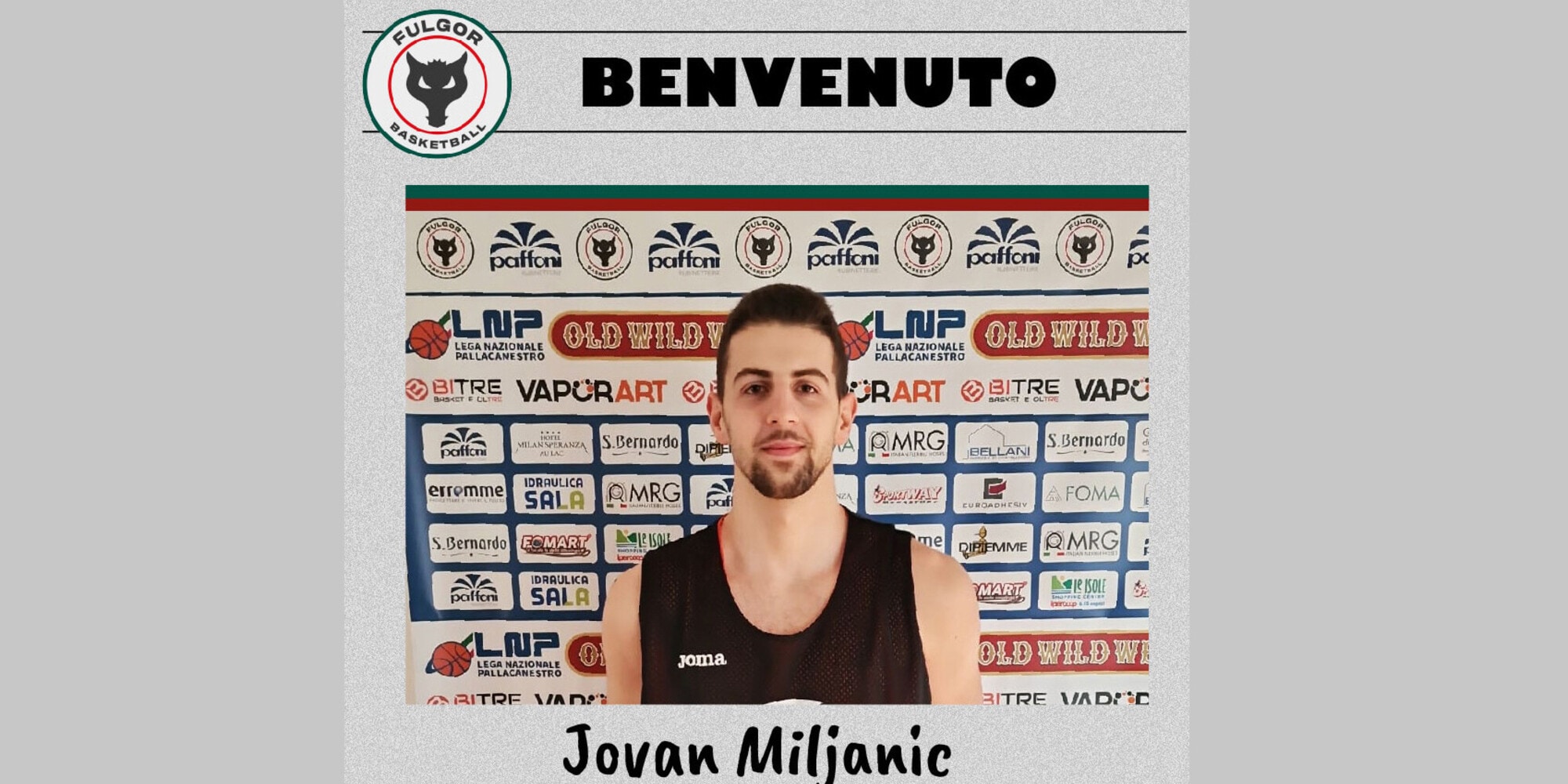 Jovan Miljanic è un nuovo giocatore della Paffoni Fulgor Basket