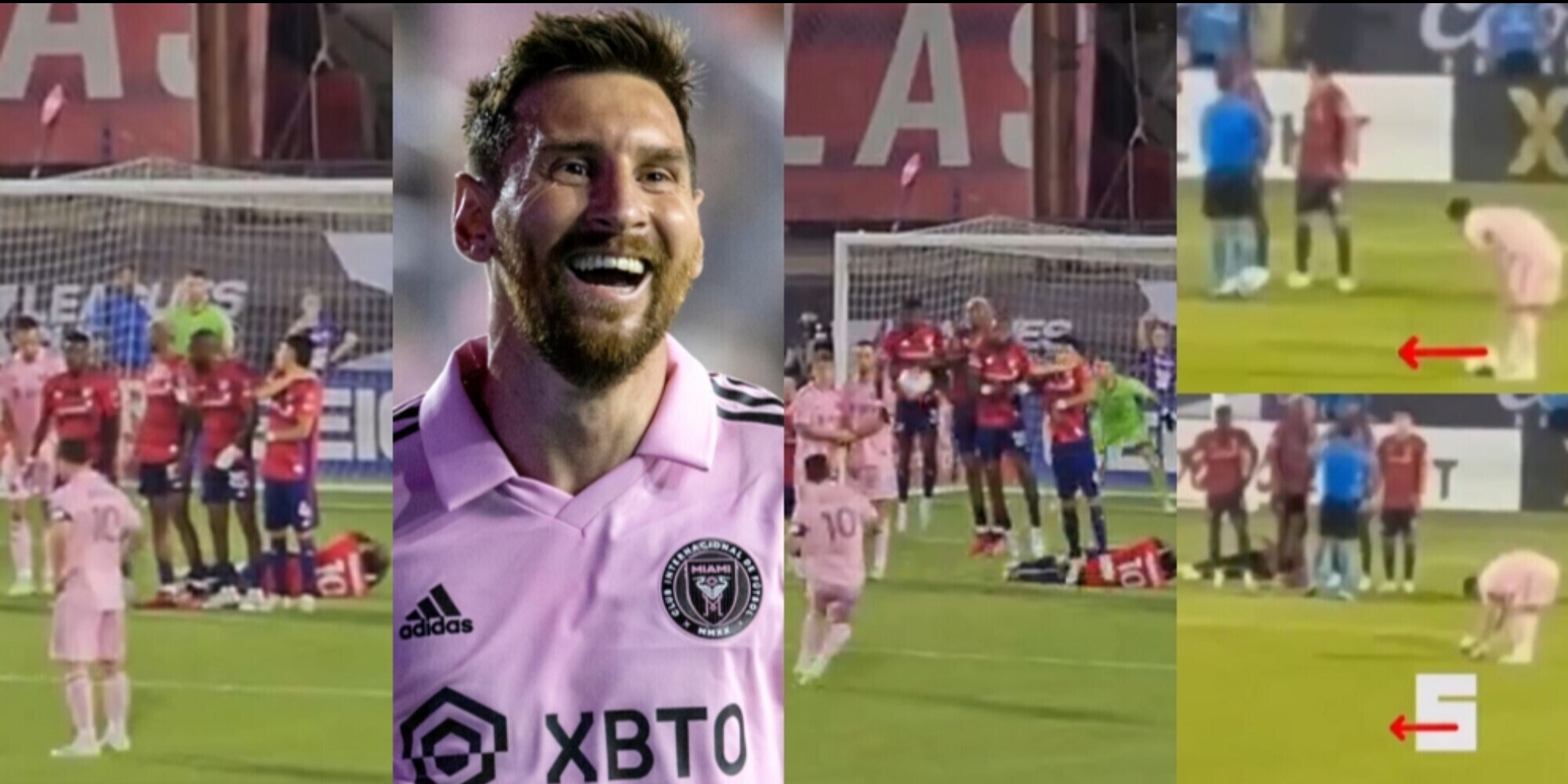 Messi, che fai? Gol su punizione dopo 5 "tocchi di mano". E l'arbitro...