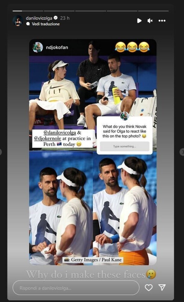 Djokovic, ma che dici a Olga Danilovic? Show in Australia tra tennis e...
