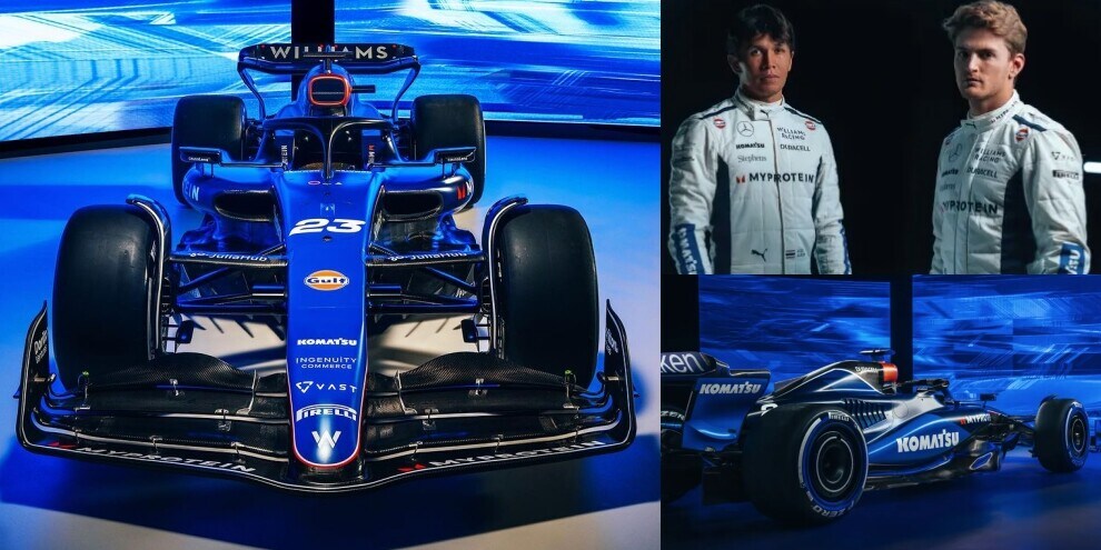 Svelata la nuova Williams FW46: tanto blu per Albon e Sargeant