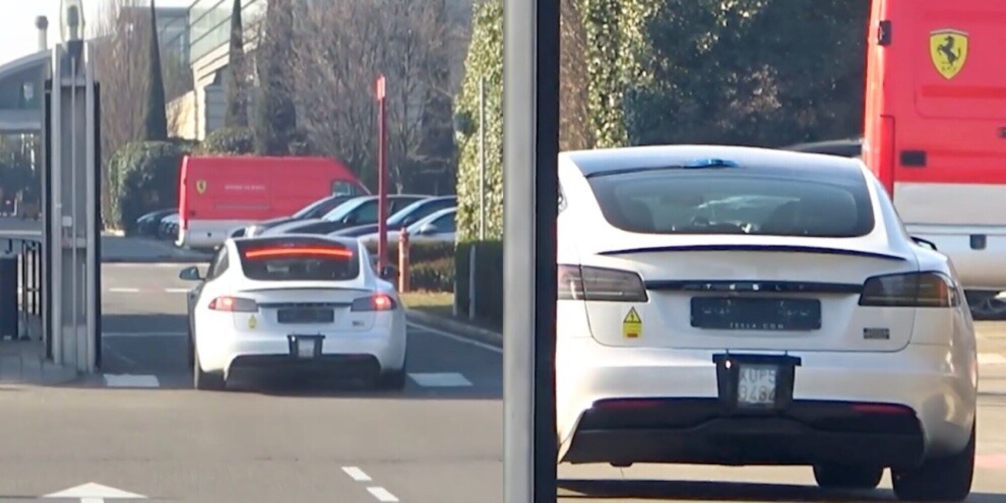 Mistero in Ferrari: è stata avvistata una Tesla a Maranello