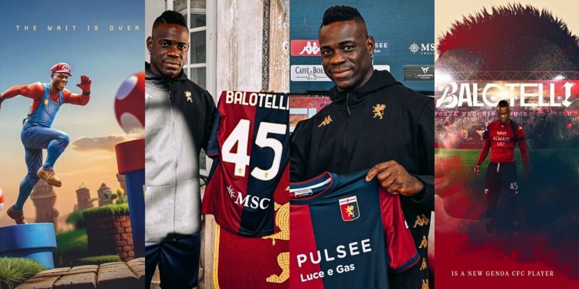 Balotelli ufficiale al Genoa, è subito show: comunicato e presentazione