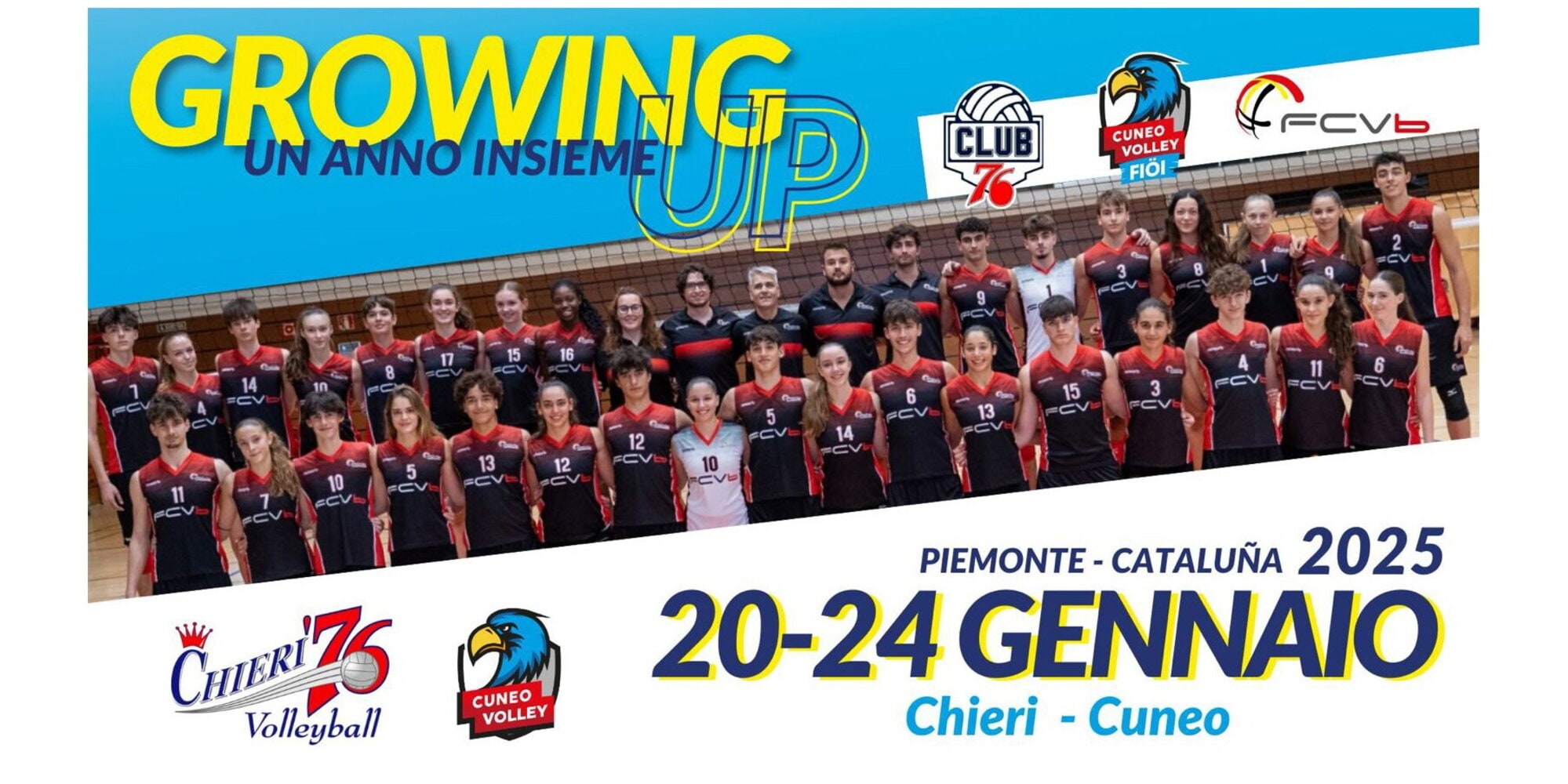 Chieri ’76 Volleyball, Cuneo Volley e Federazione Catalana di Pallavolo ...