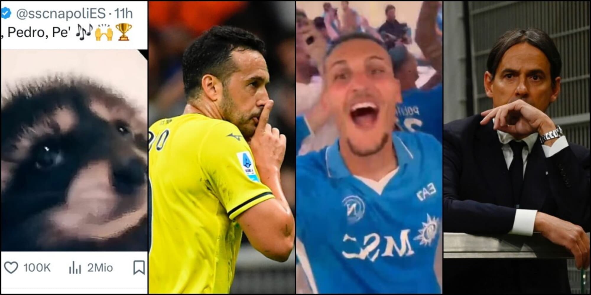 Napoli non dimentica... Pedro: post social e canti per l'attaccante Lazio