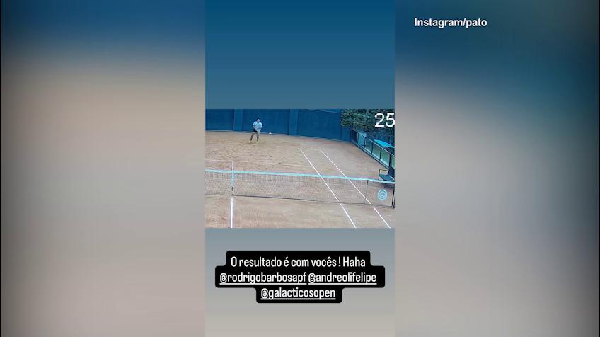 Pato e il tennis, che numero del brasiliano