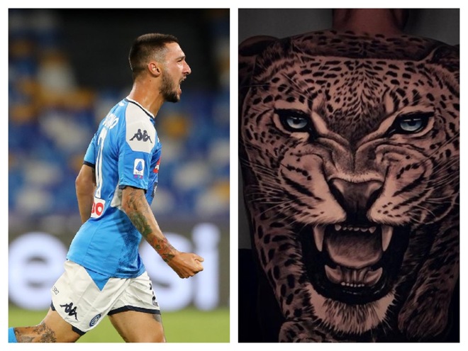Napoli, Politano la tigre: nuovo tatuaggio su tutta la schiena