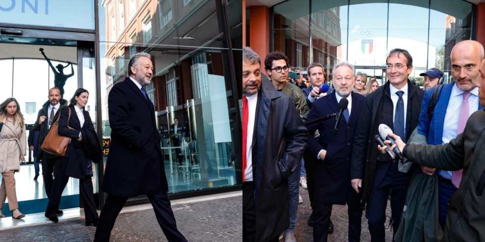 Juventus, udienza finita: il presidente Ferrero lascia la sede del Coni