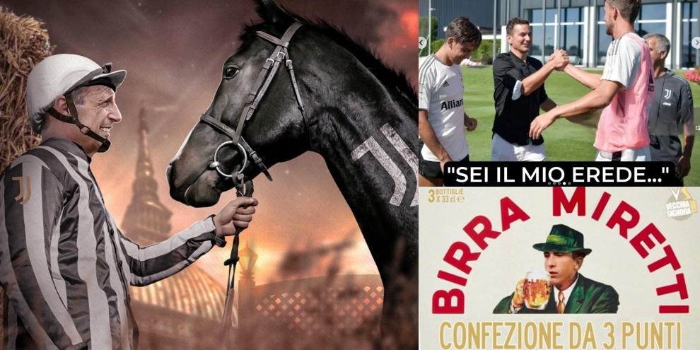 Meme Juve: corto muso Allegri, birra Miretti e talismano Rugani