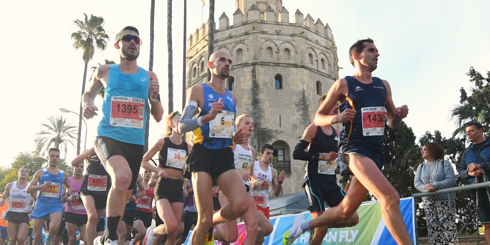 Lonedo e Aouani sul podio alla mezza maratona di Siviglia